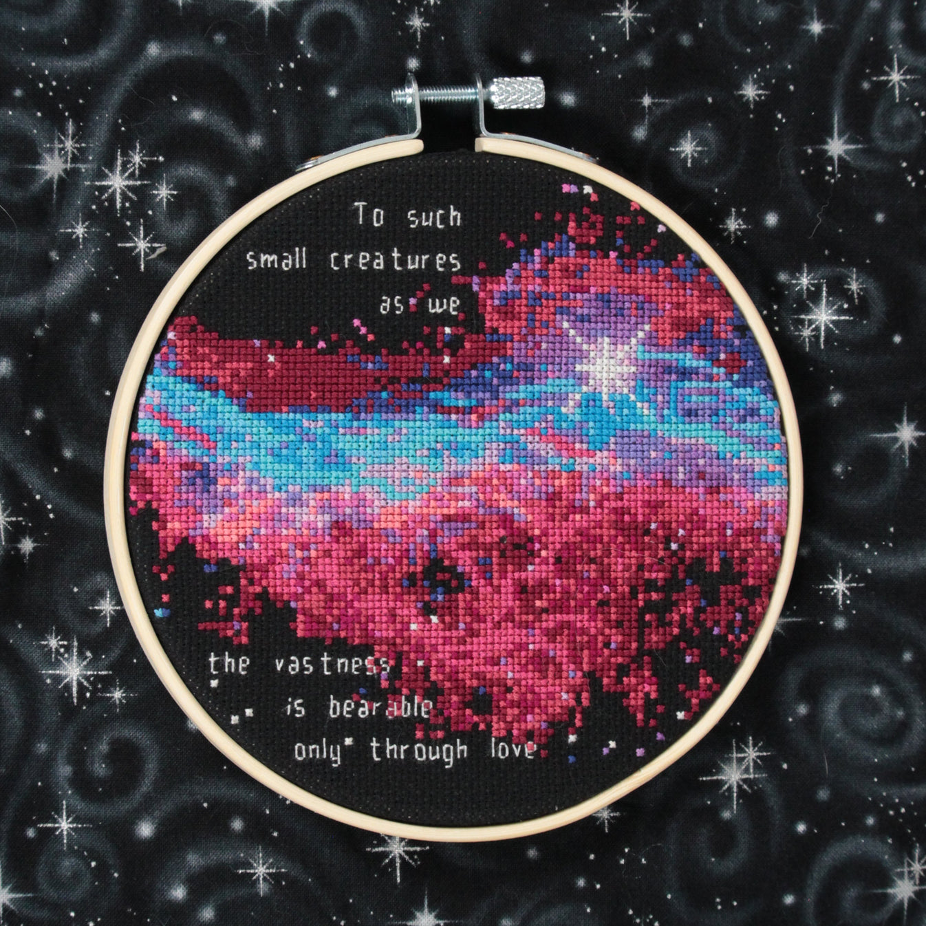 Veil Nebula, Hubble Space Telescope and Carl Sagan inspired Cross Stit – sonovastitch