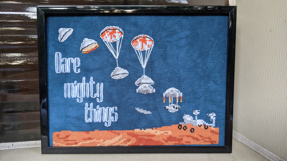 NASA Mars Rover Perseverance Cross Stitch Pattern "Percy" Tribute Stit ...