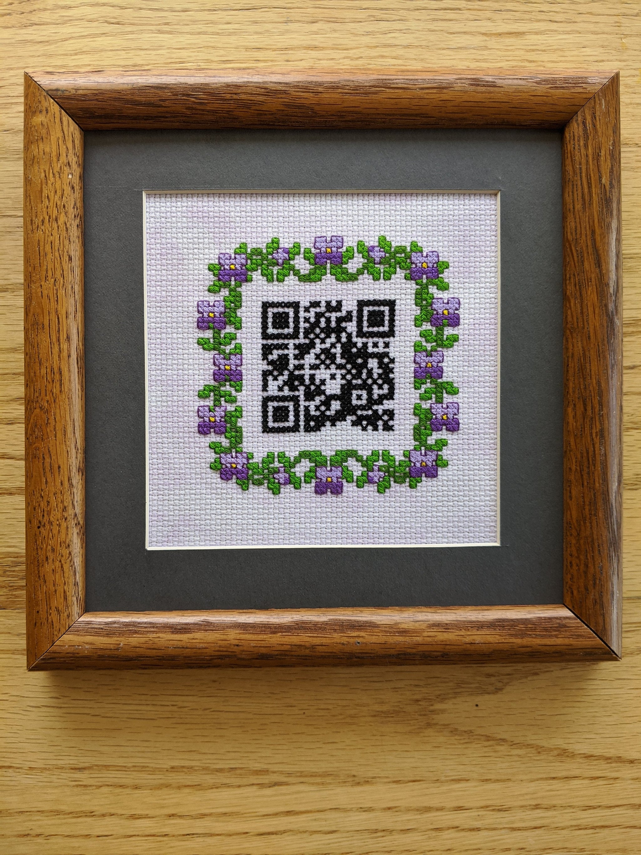 PDF Pattern: Subversive Cross Stitched QR Code for Busybodies - "Nosy ...